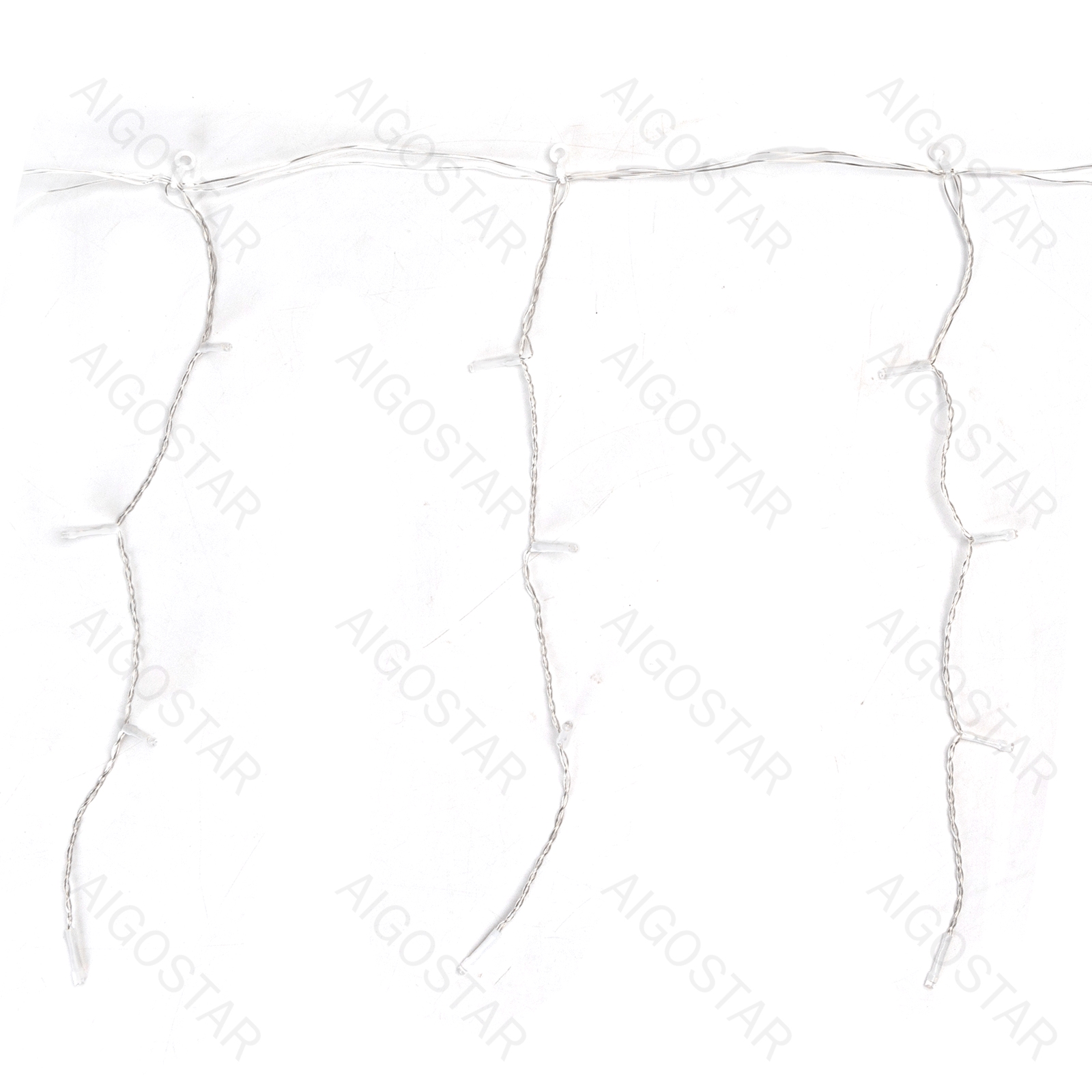 Low voltage icicle (flush) flat string lights, warm white, 3m | b2b ...