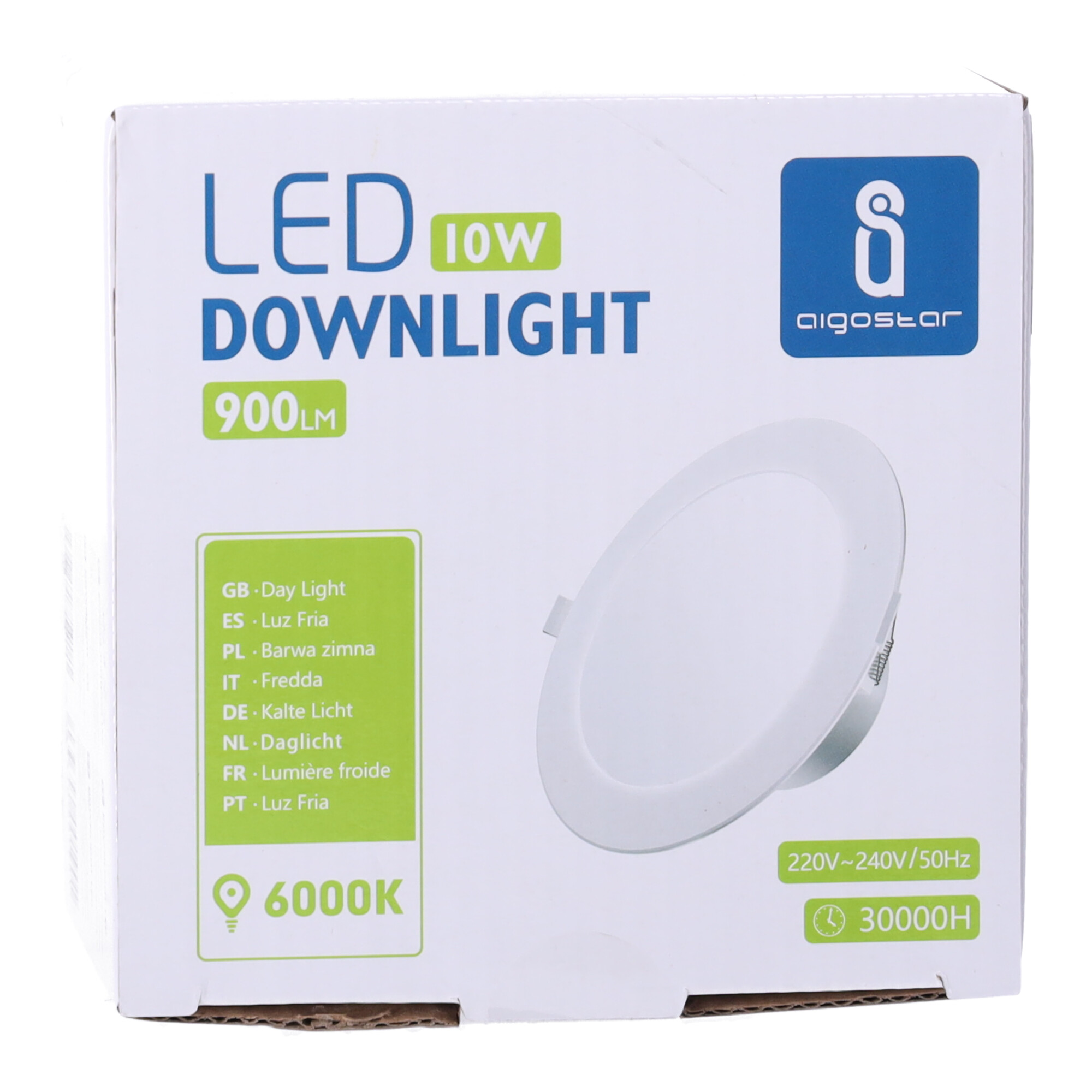 E6 LED Flush-mounted Round Downlight 10W White Light